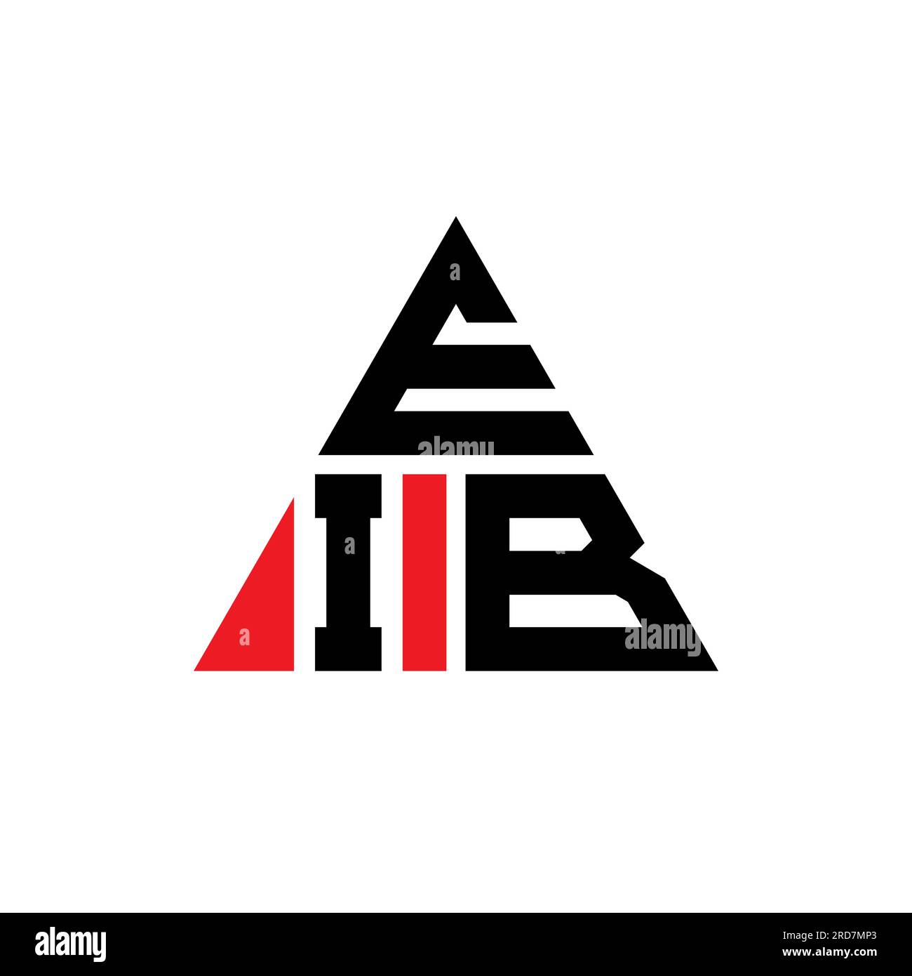 EIB triangle letter logo design with triangle shape. EIB triangle logo ...