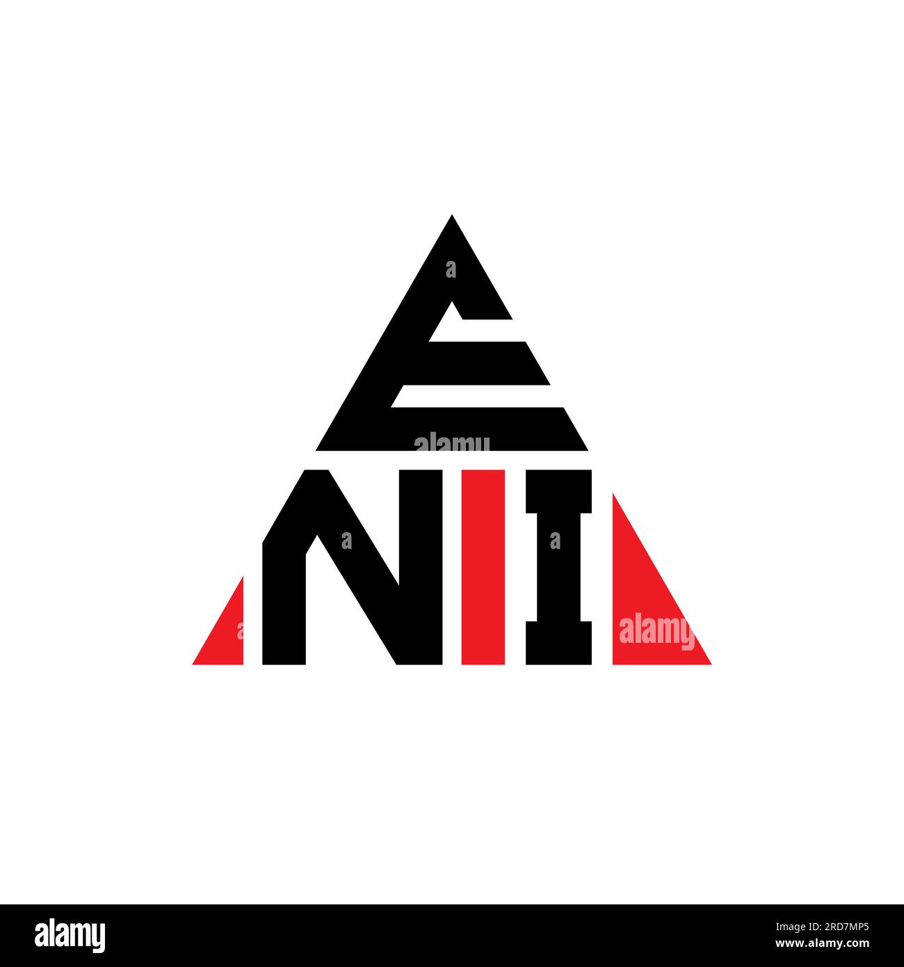 ENI triangle letter logo design with triangle shape. ENI triangle logo ...