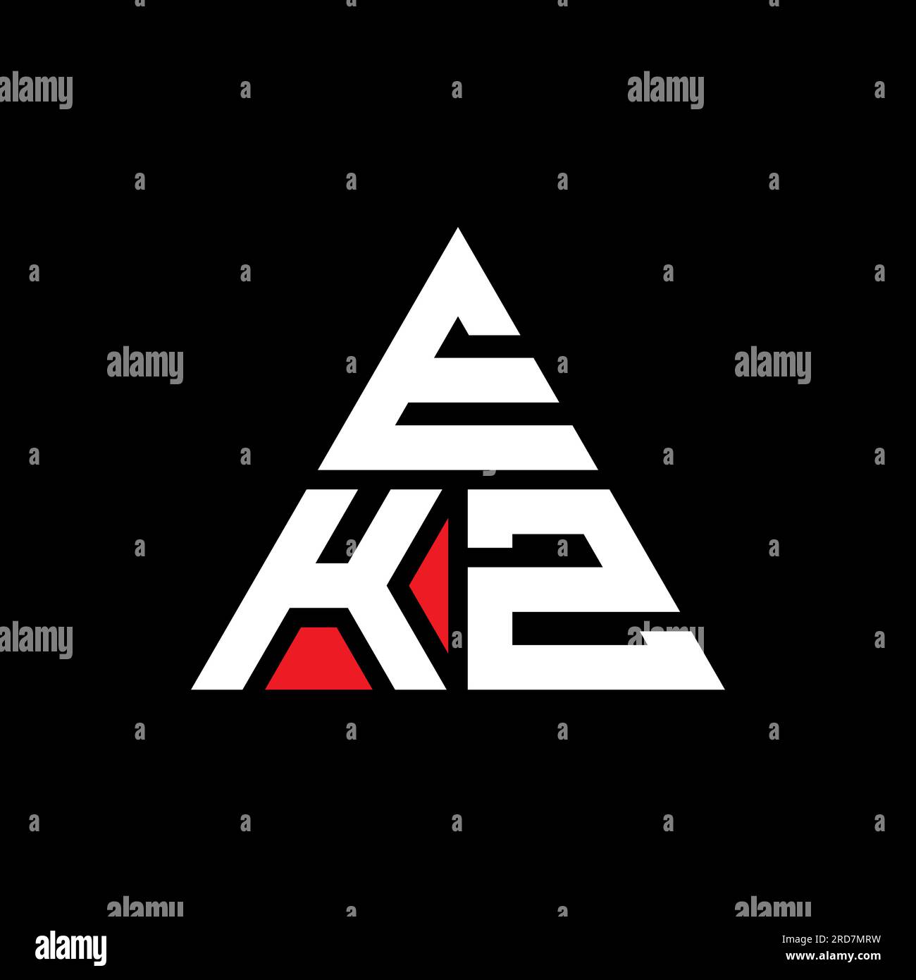 EKZ triangle letter logo design with triangle shape. EKZ triangle logo ...