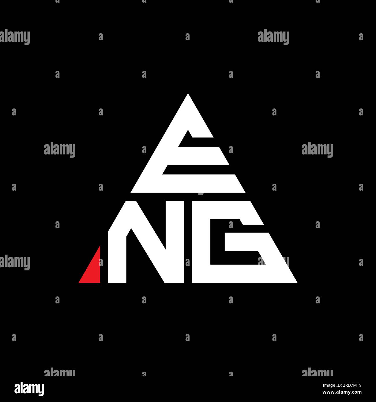 ENG triangle letter logo design with triangle shape. ENG triangle logo ...