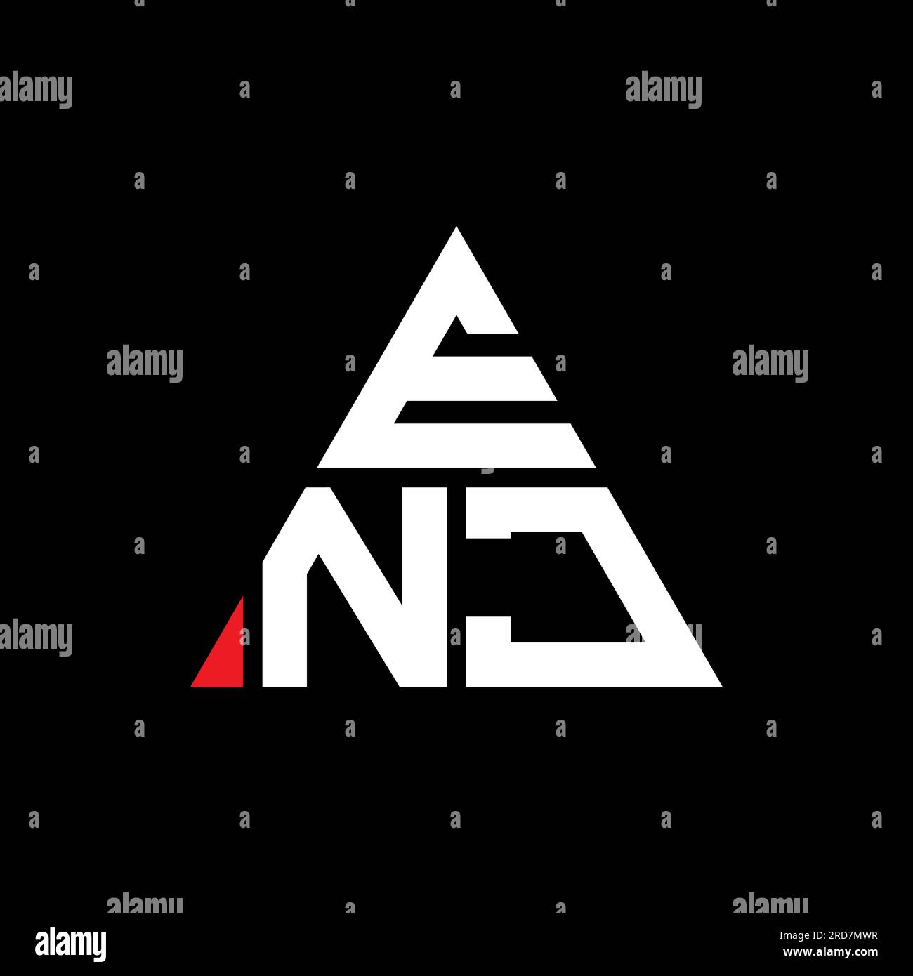 ENJ triangle letter logo design with triangle shape. ENJ triangle logo ...