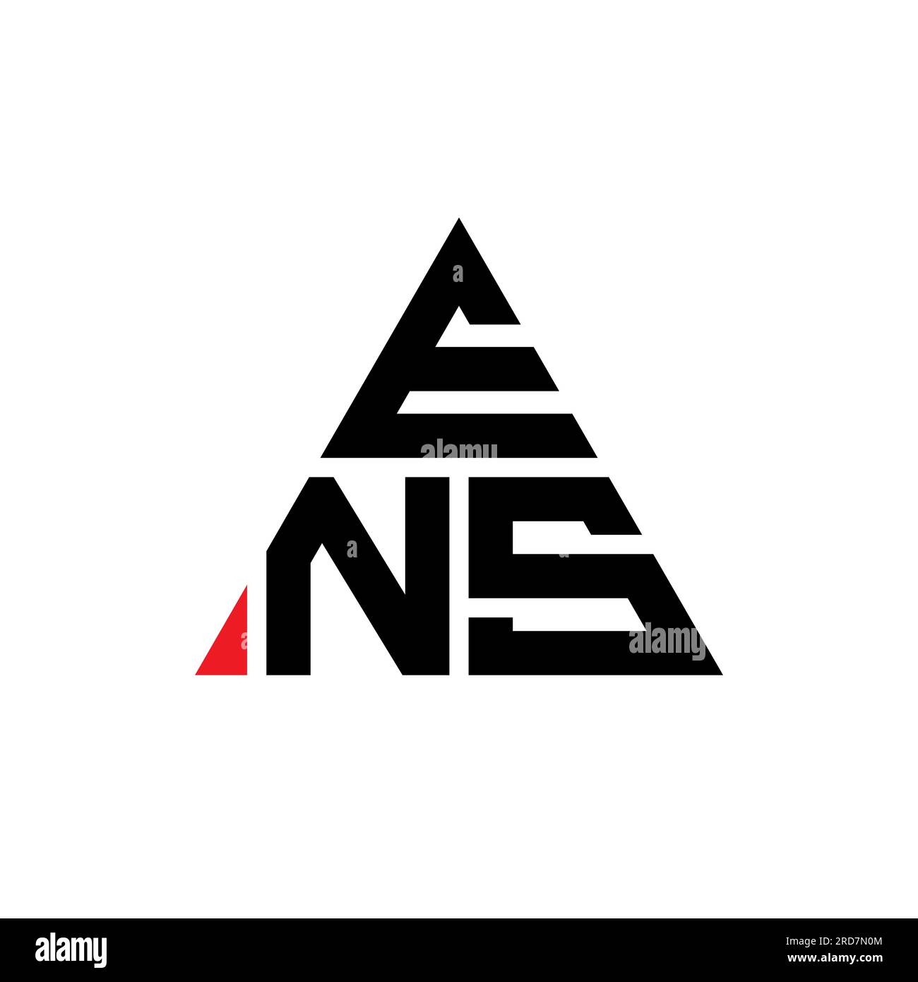 ENS triangle letter logo design with triangle shape. ENS triangle logo ...