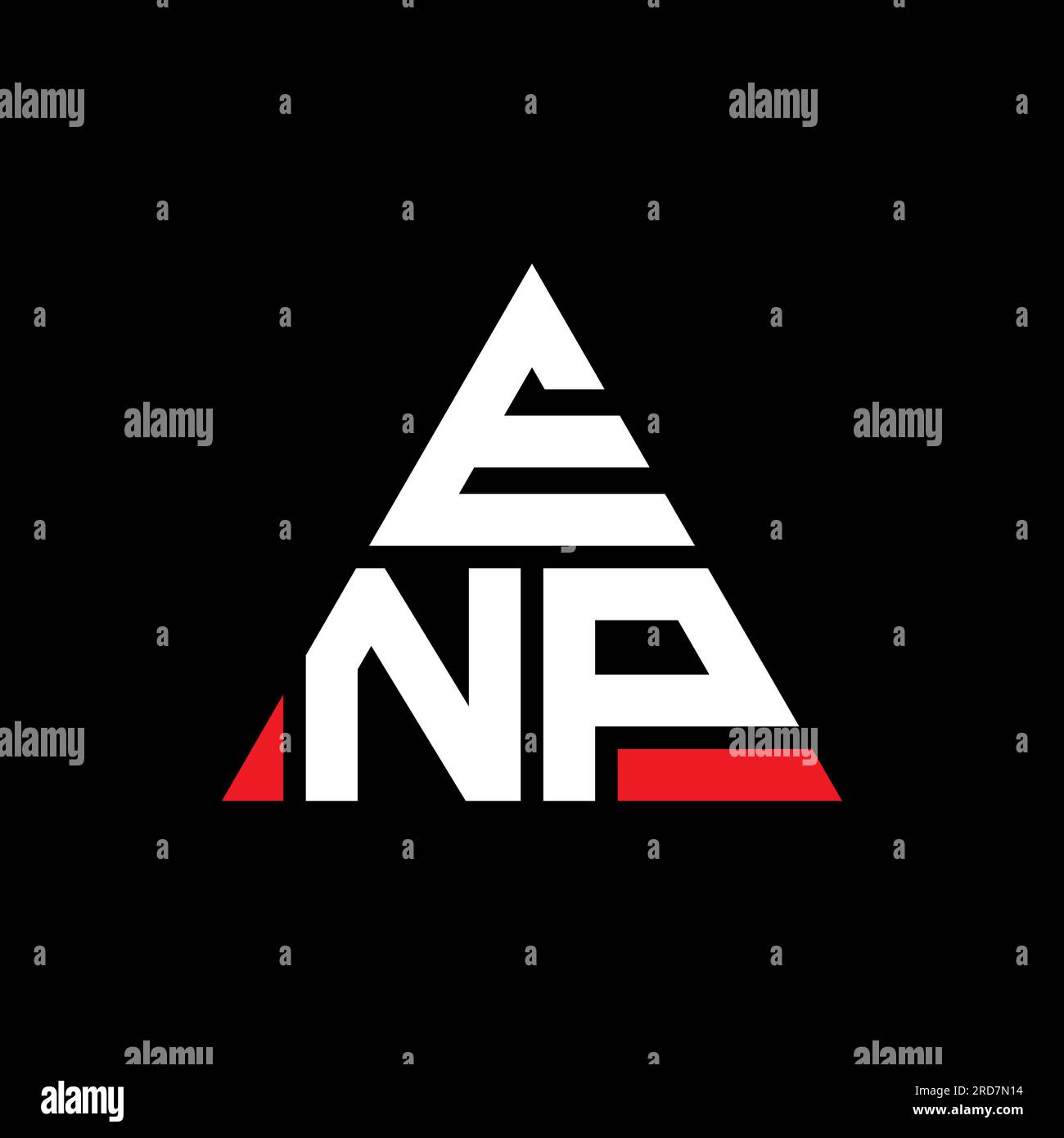 ENP triangle letter logo design with triangle shape. ENP triangle logo ...