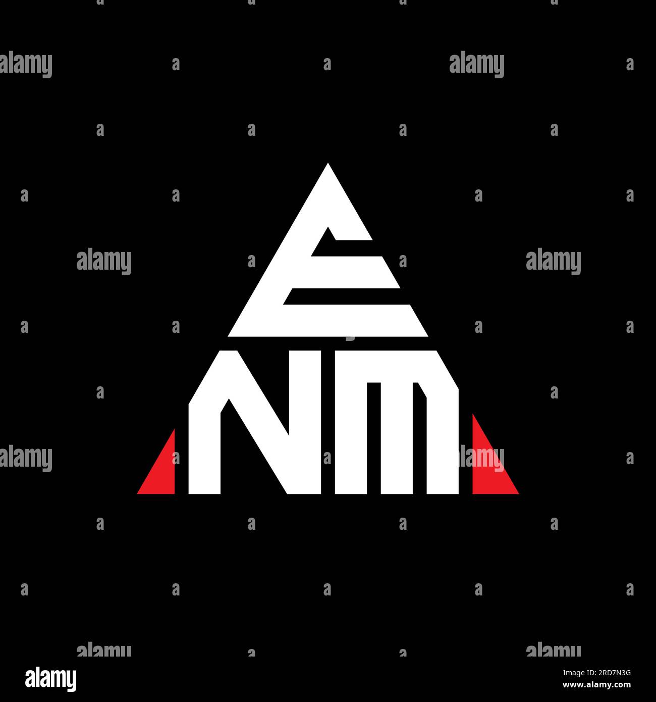ENM triangle letter logo design with triangle shape. ENM triangle logo ...