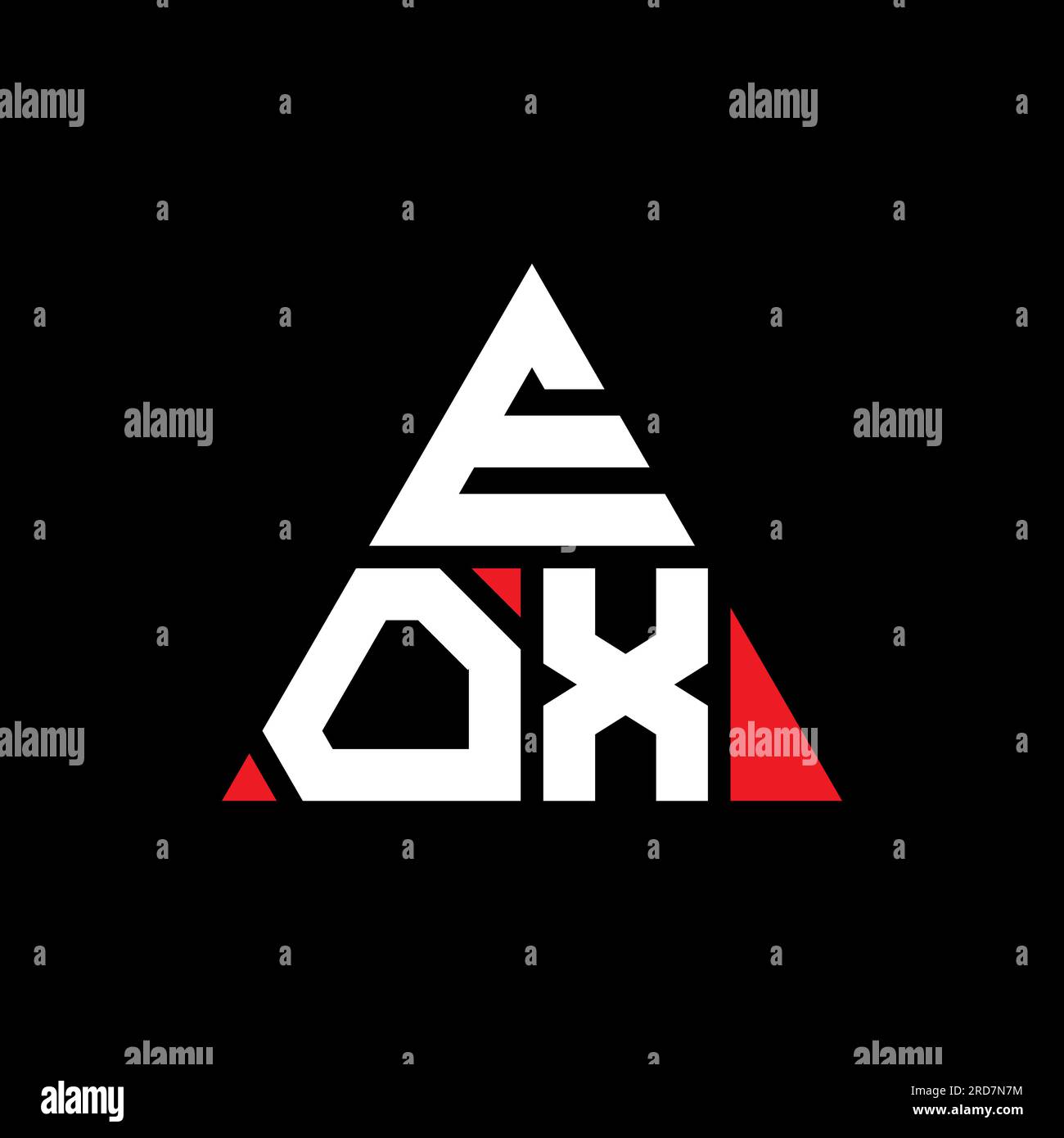 EOX triangle letter logo design with triangle shape. EOX triangle logo design monogram. EOX ...