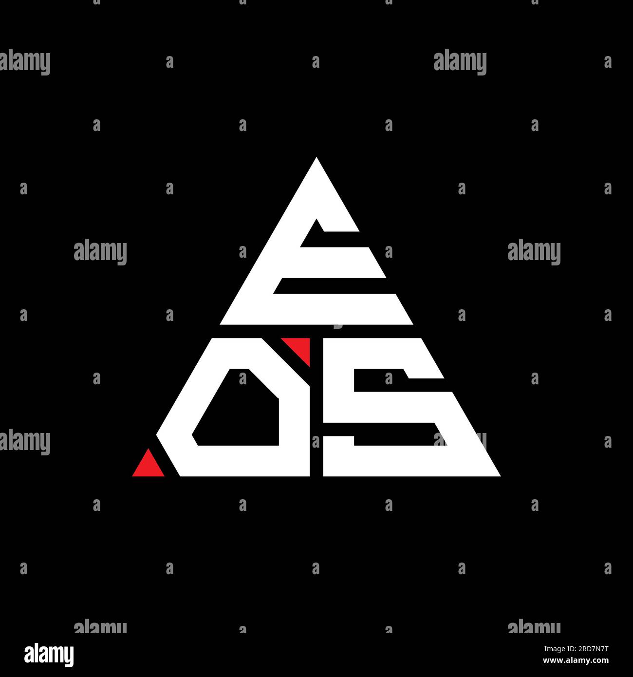 EOS triangle letter logo design with triangle shape. EOS triangle logo ...