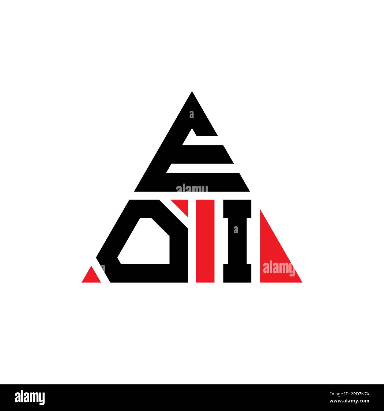 EOI triangle letter logo design with triangle shape. EOI triangle logo ...
