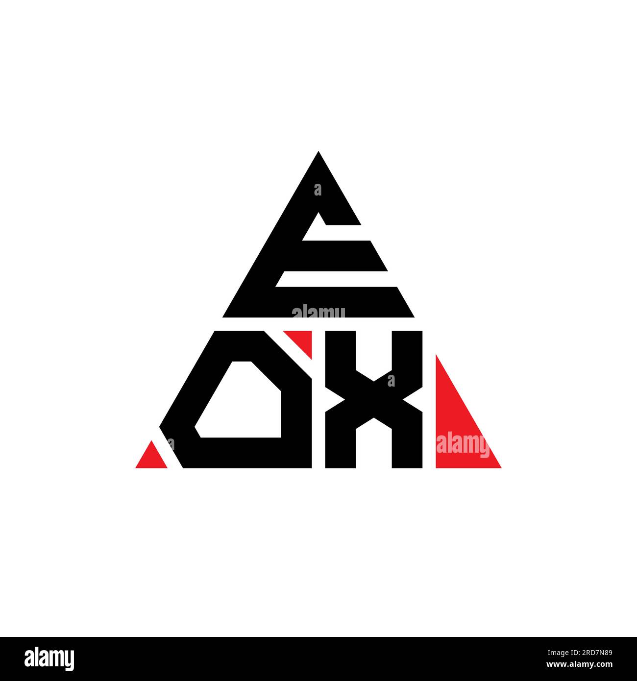 EOX triangle letter logo design with triangle shape. EOX triangle logo design monogram. EOX ...