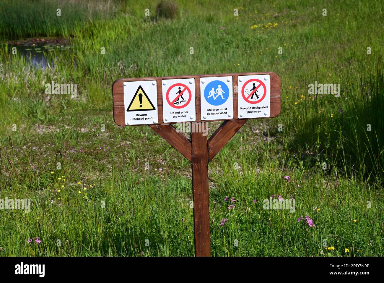 Signs At A Small Nature Reserve Beside Merlin Road At Cribbs Causeway
