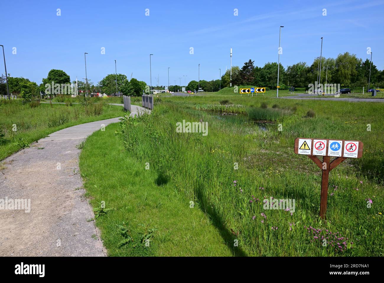 Signs At A Small Nature Reserve Beside Merlin Road At Cribbs Causeway