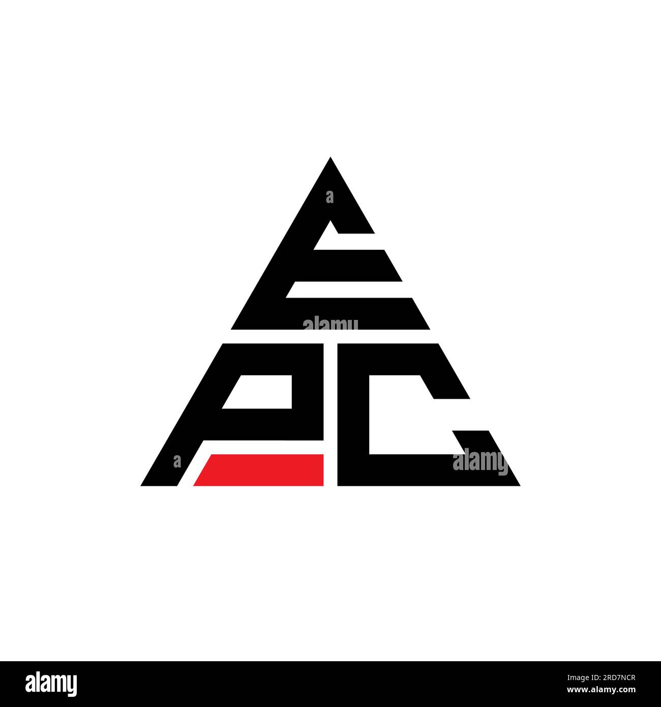 EPC triangle letter logo design with triangle shape. EPC triangle logo ...