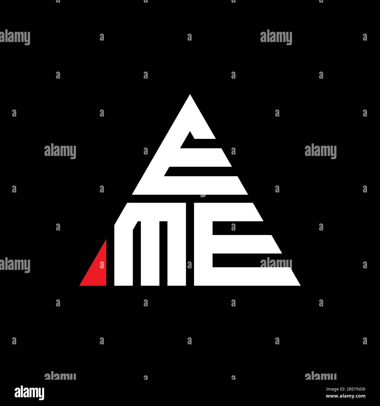 EME triangle letter logo design with triangle shape. EME triangle logo ...