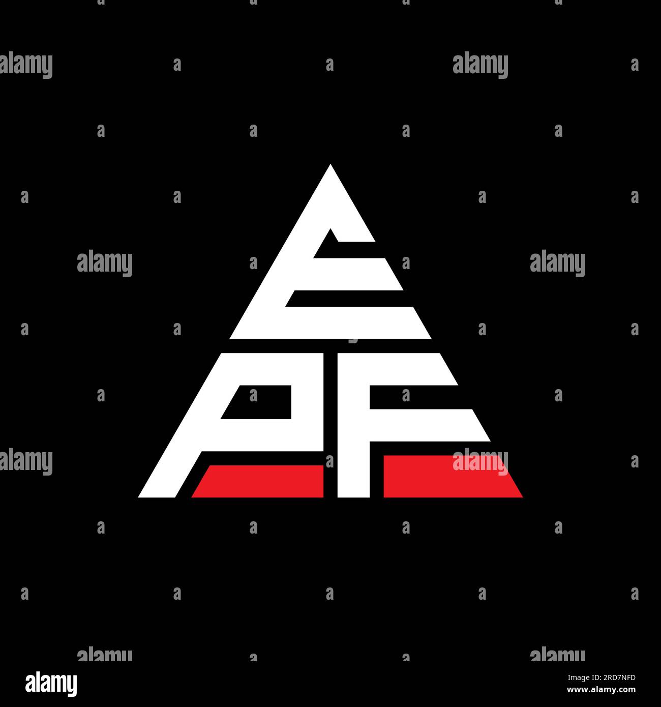 EPF triangle letter logo design with triangle shape. EPF triangle logo ...