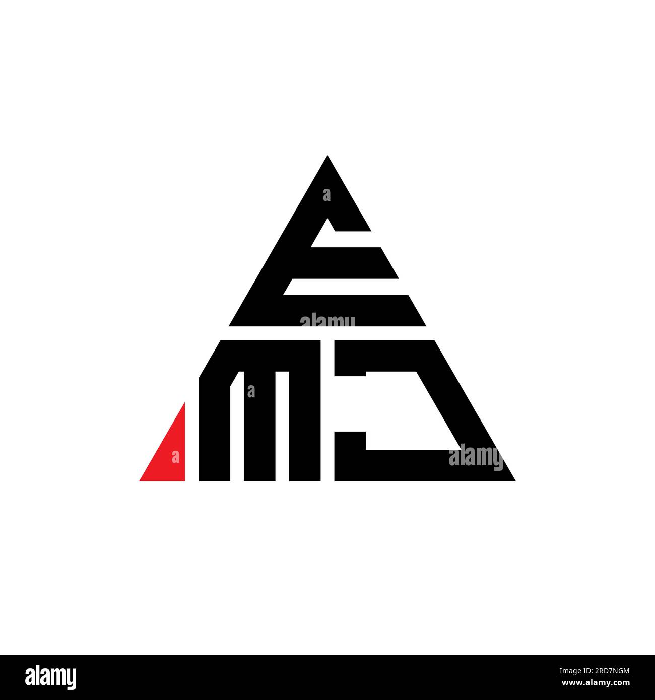 EMJ triangle letter logo design with triangle shape. EMJ triangle logo ...