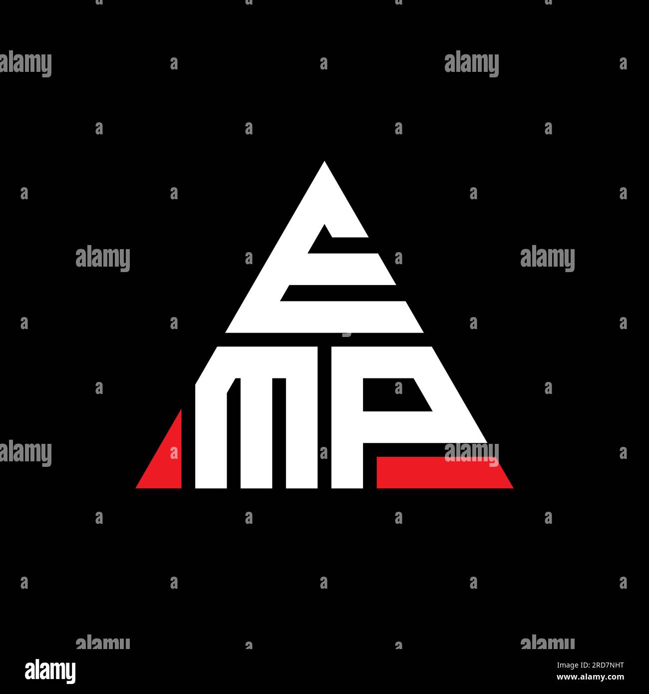 EMP triangle letter logo design with triangle shape. EMP triangle logo ...