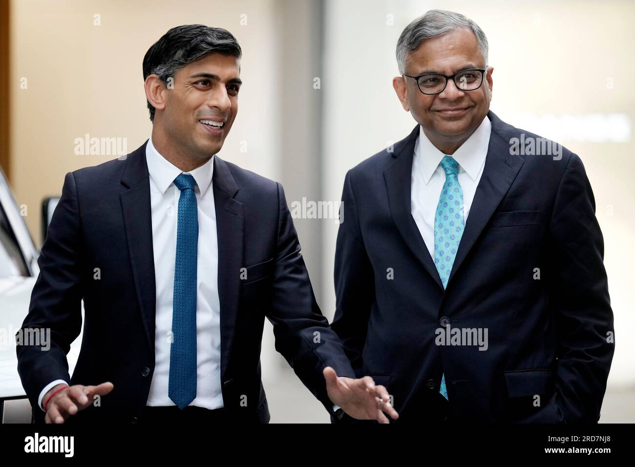 Britain's Prime Minister Rishi Sunak, left, and the Chairman of the ...