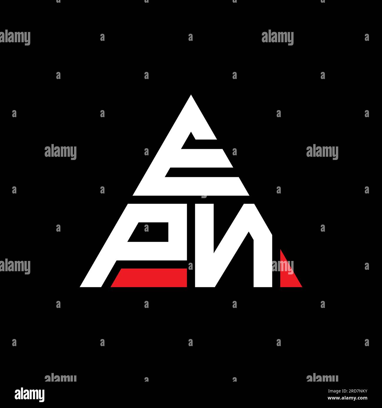 EPN triangle letter logo design with triangle shape. EPN triangle logo design monogram. EPN ...