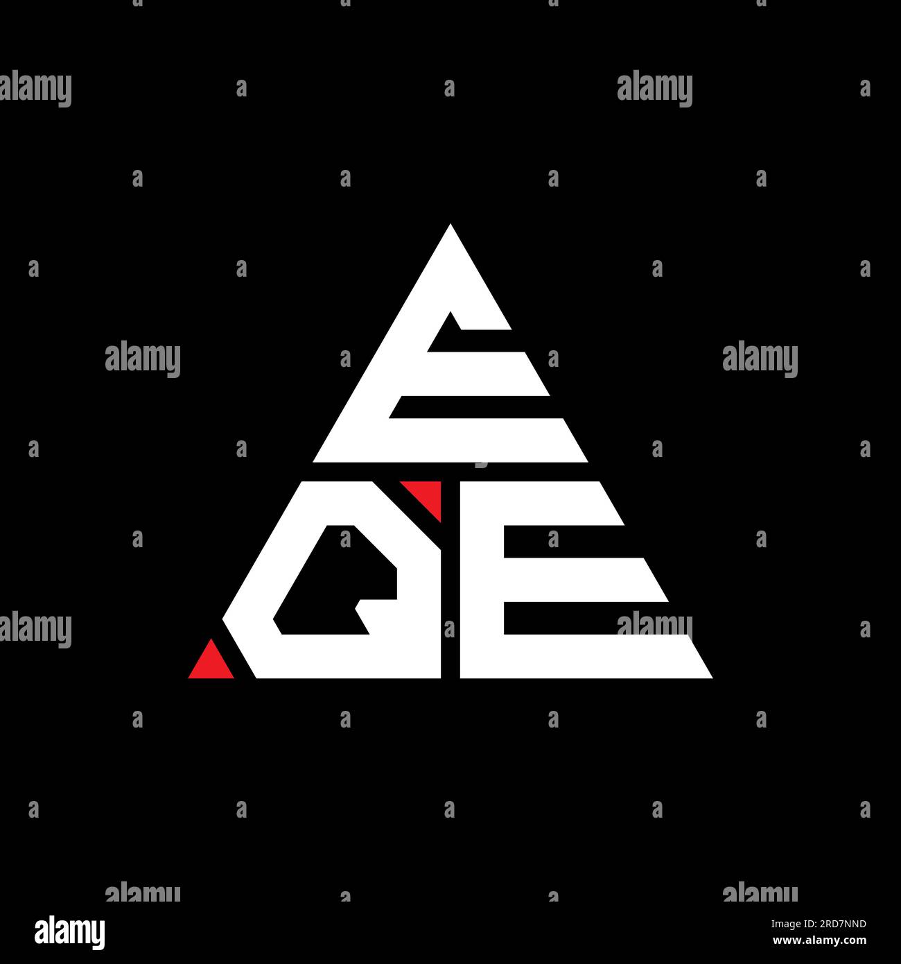 EQE triangle letter logo design with triangle shape. EQE triangle logo ...
