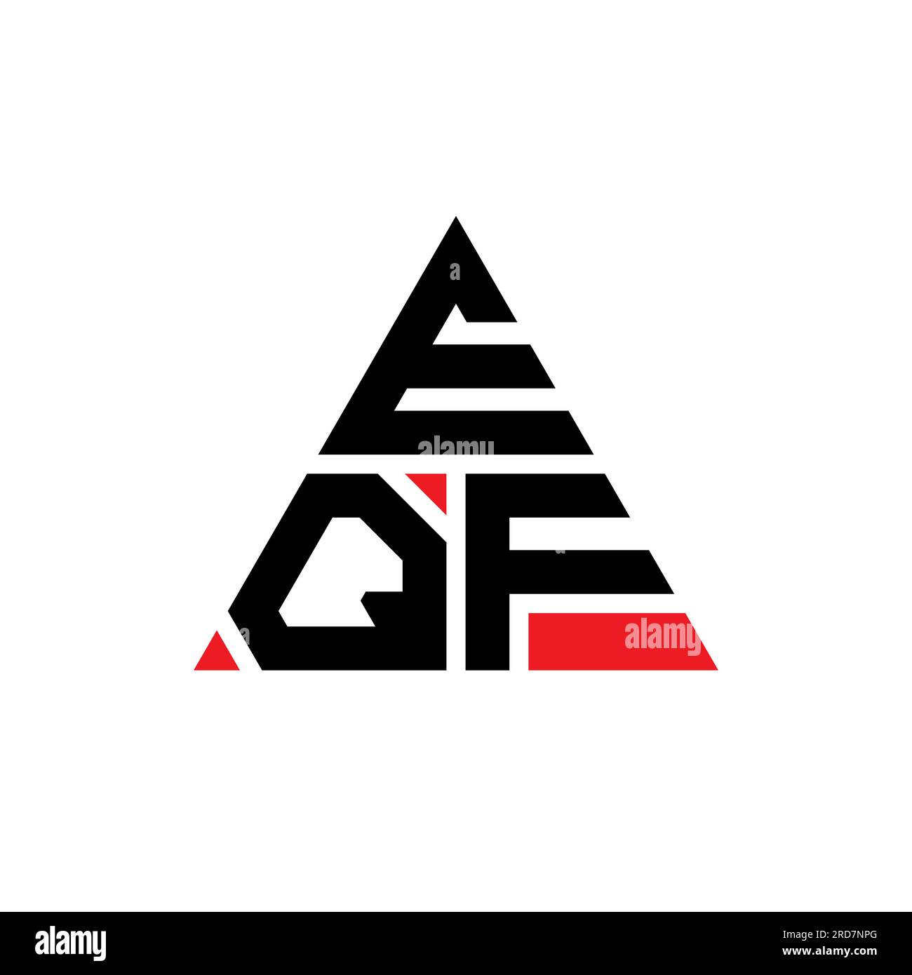 EQF triangle letter logo design with triangle shape. EQF triangle logo ...