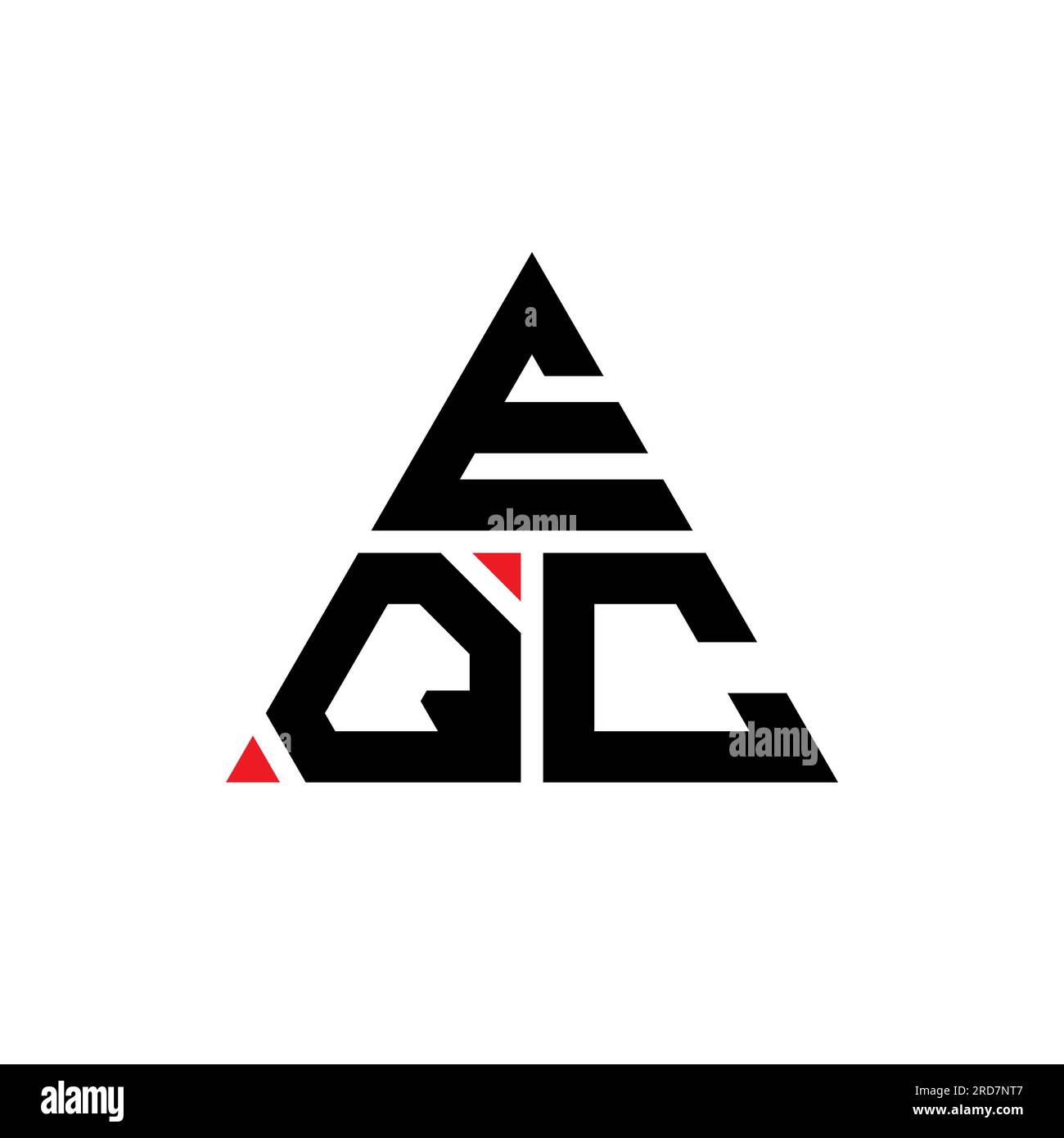 EQC triangle letter logo design with triangle shape. EQC triangle logo ...