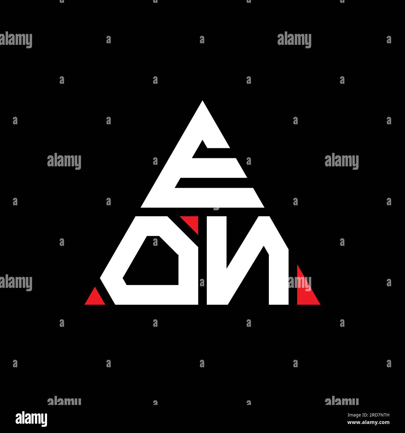 EON triangle letter logo design with triangle shape. EON triangle logo ...