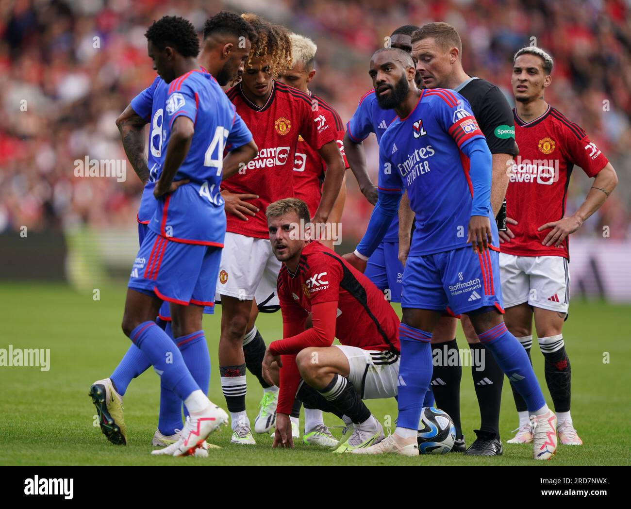 Manchester United's Mason Mount reacts the pre-season friendly match at ...