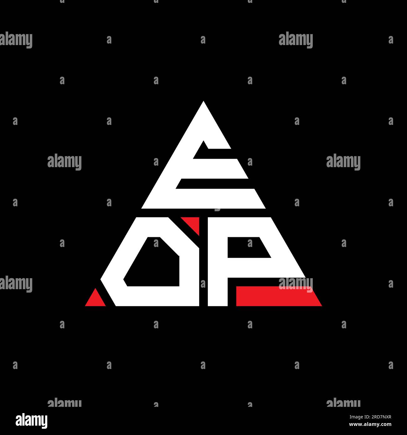 EOP triangle letter logo design with triangle shape. EOP triangle logo ...