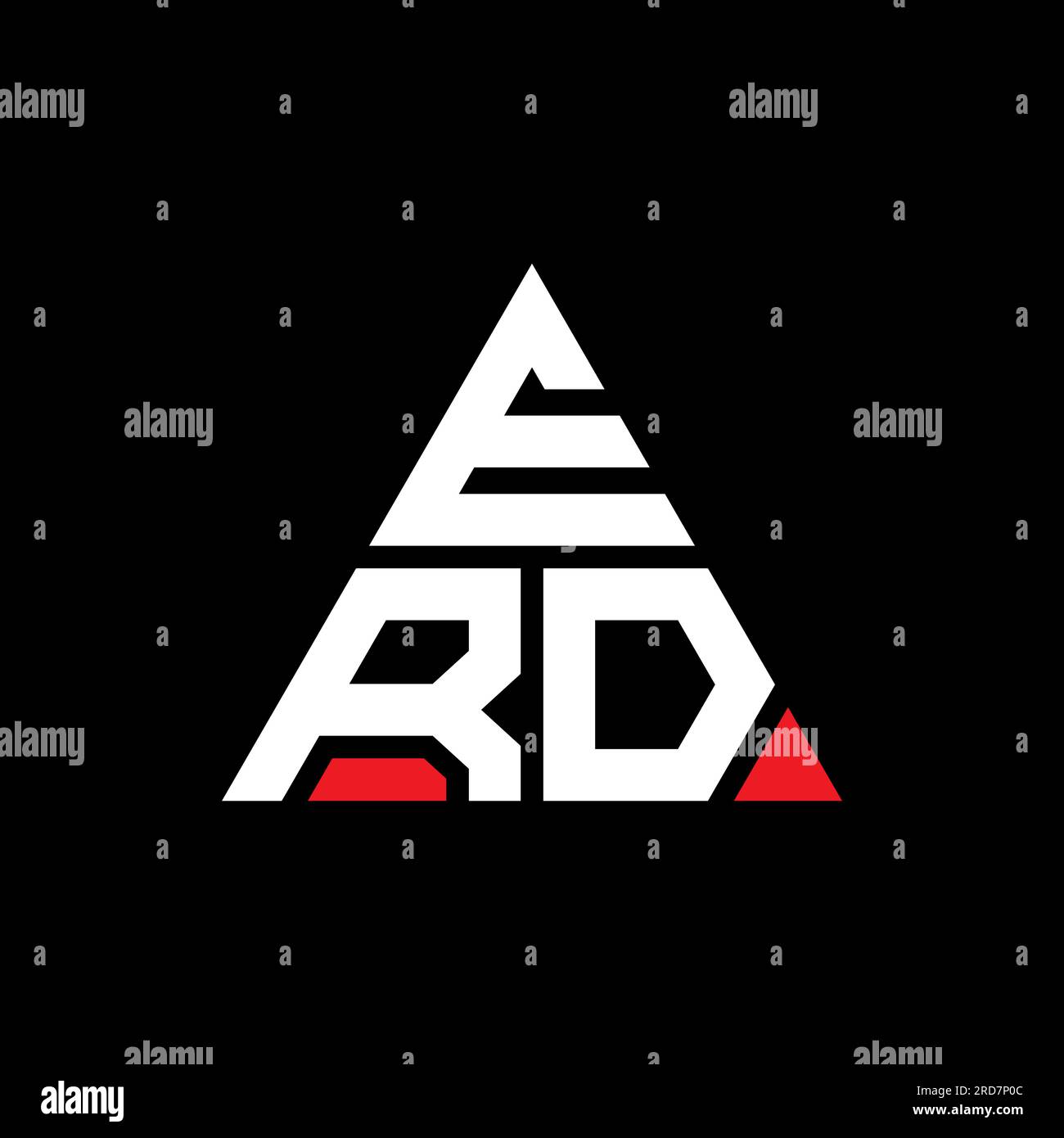 ERD triangle letter logo design with triangle shape. ERD triangle logo ...