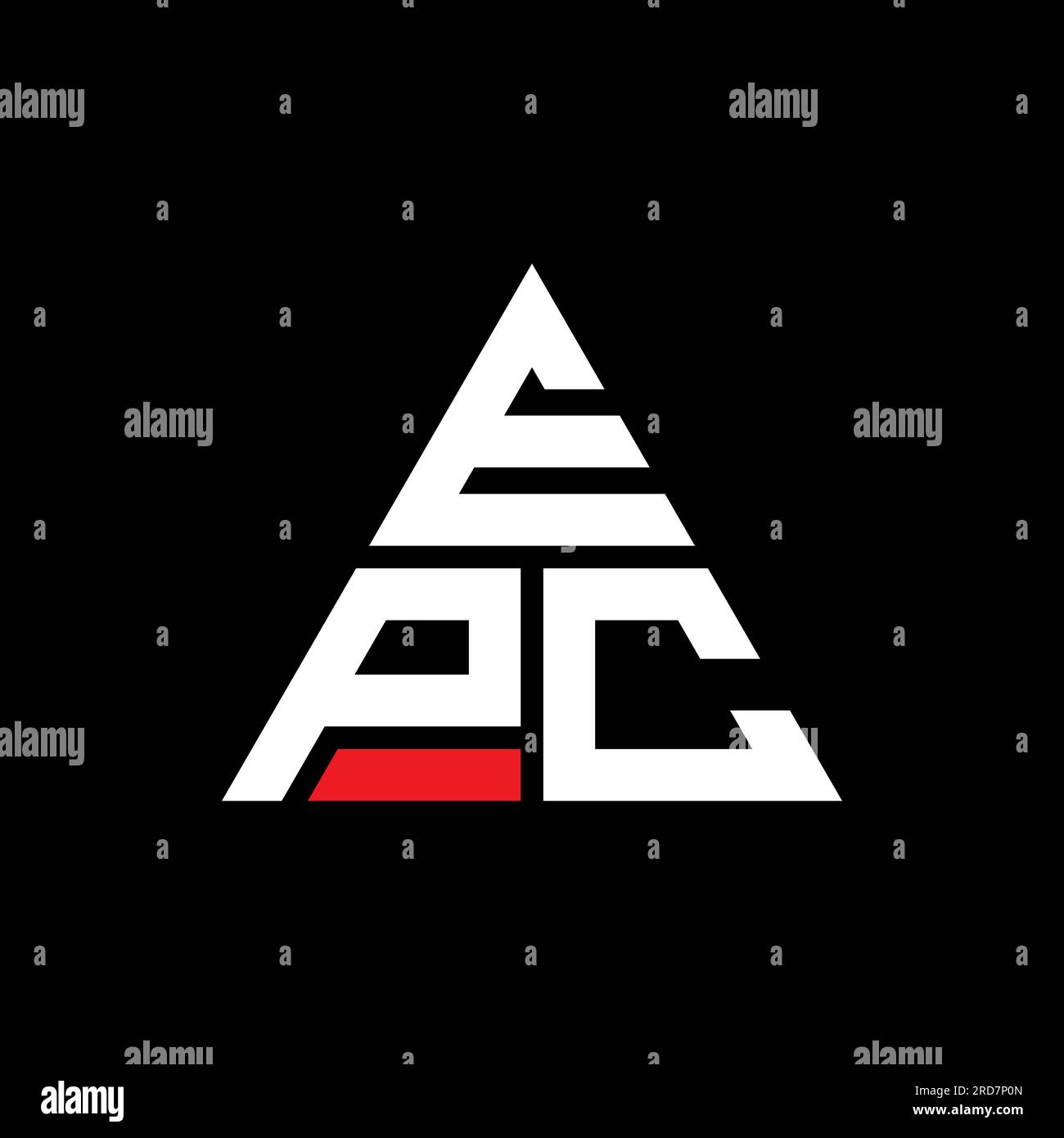 EPC triangle letter logo design with triangle shape. EPC triangle logo ...