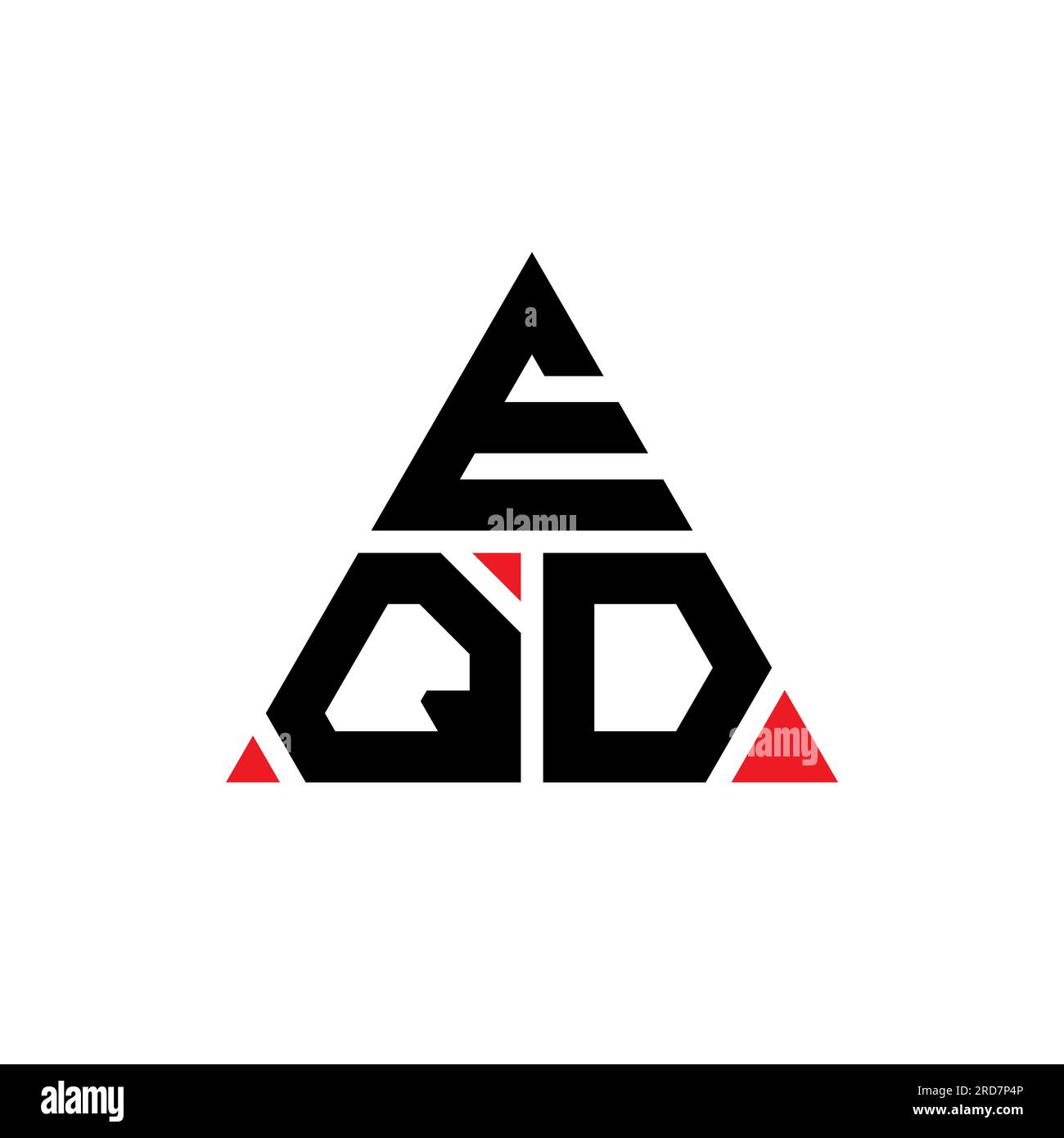 EQD triangle letter logo design with triangle shape. EQD triangle logo ...