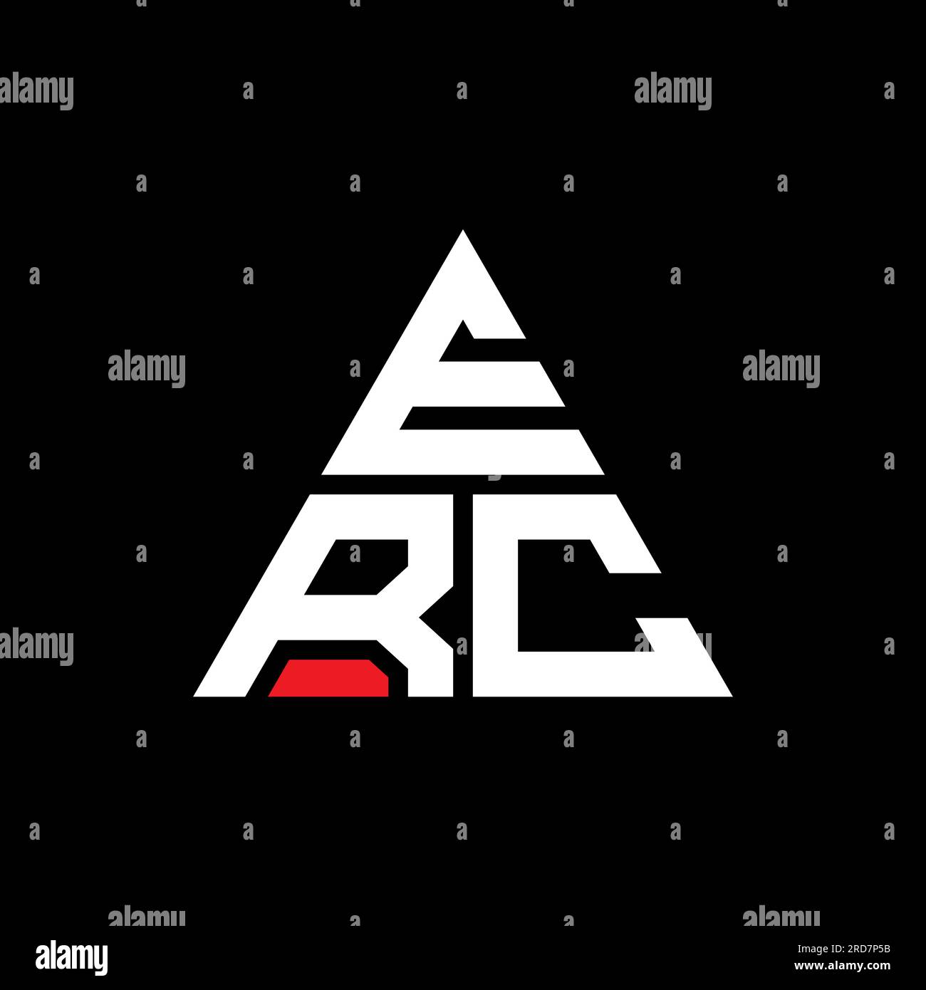 ERC triangle letter logo design with triangle shape. ERC triangle logo ...