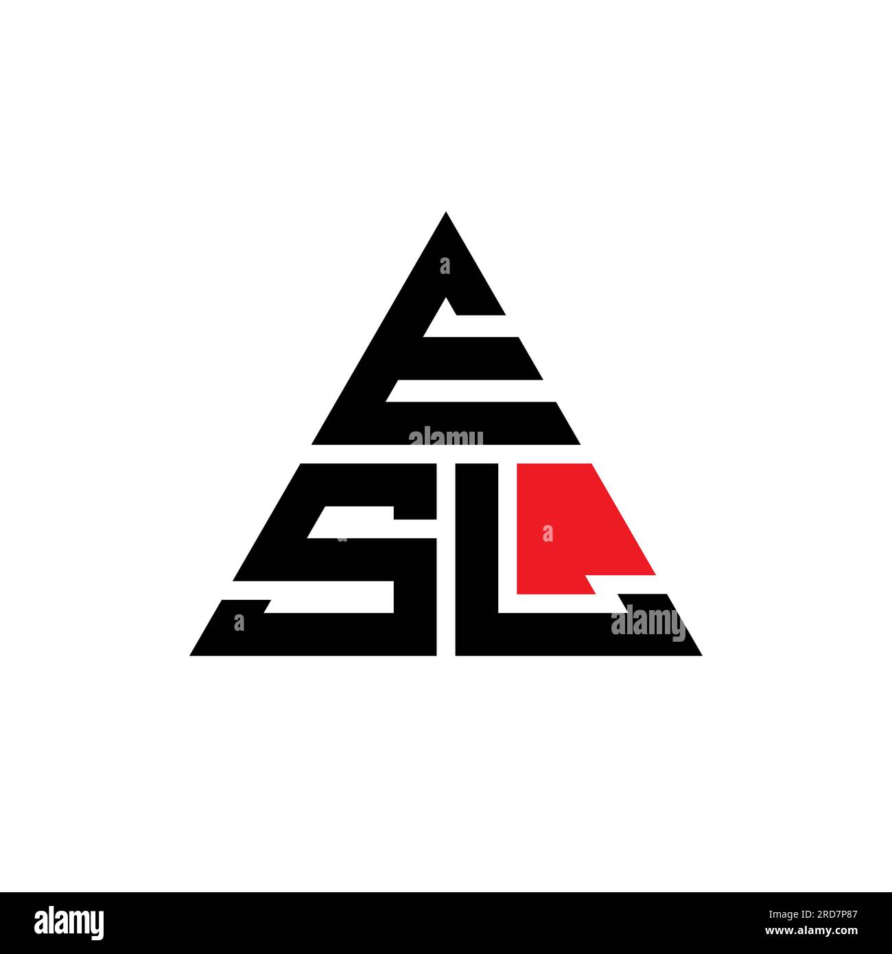 ESL triangle letter logo design with triangle shape. ESL triangle logo design monogram. ESL ...