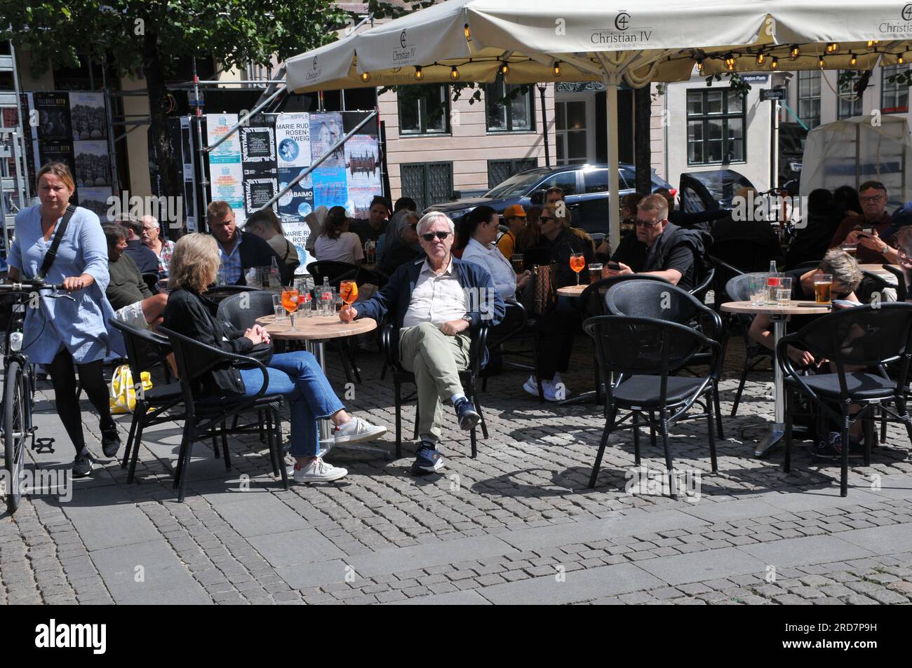 19 July 2023/ Out door food and drinks service on borg plads and amager ...