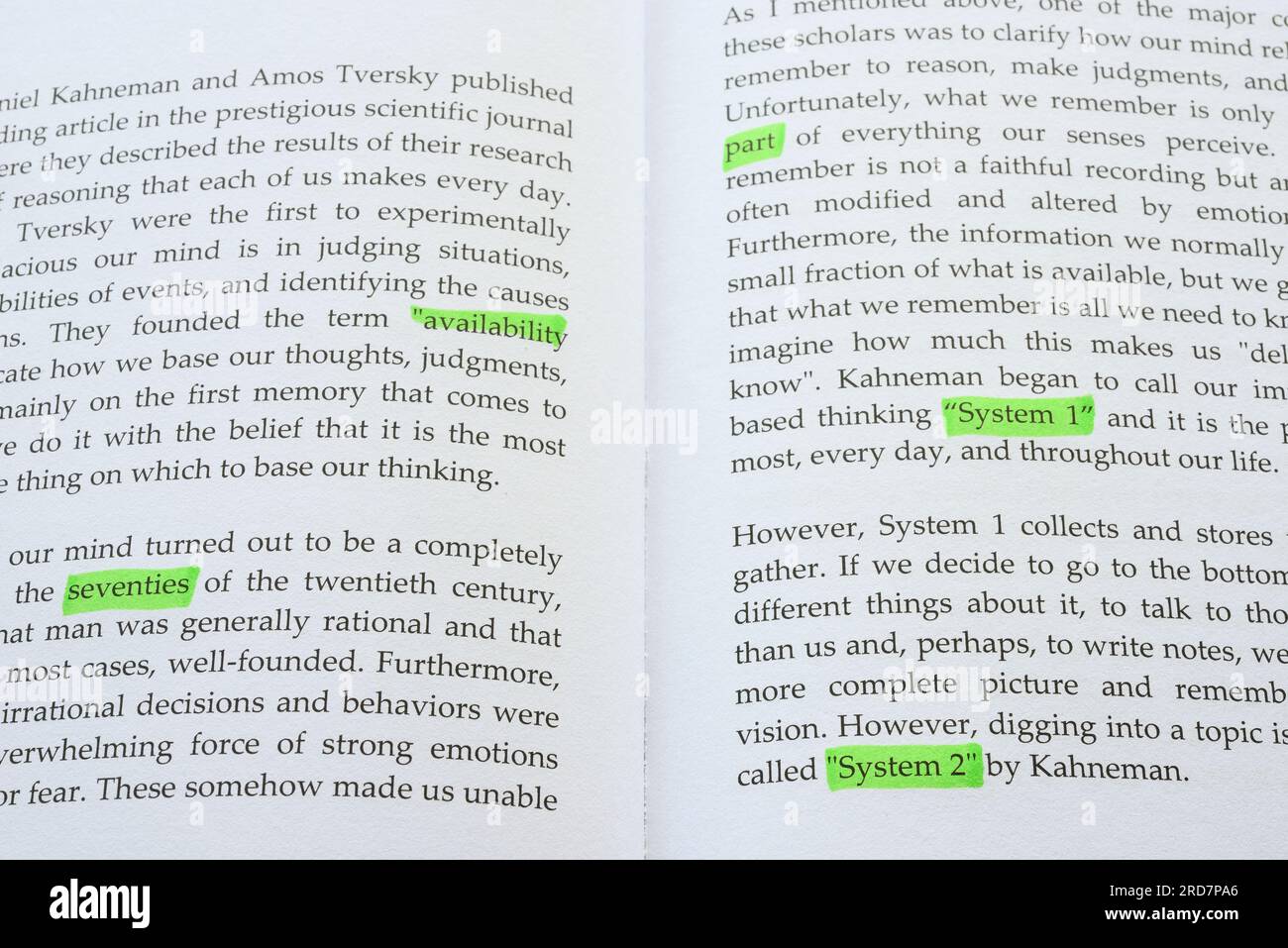 Right technique to use highlighting technique to study Stock Photo - Alamy