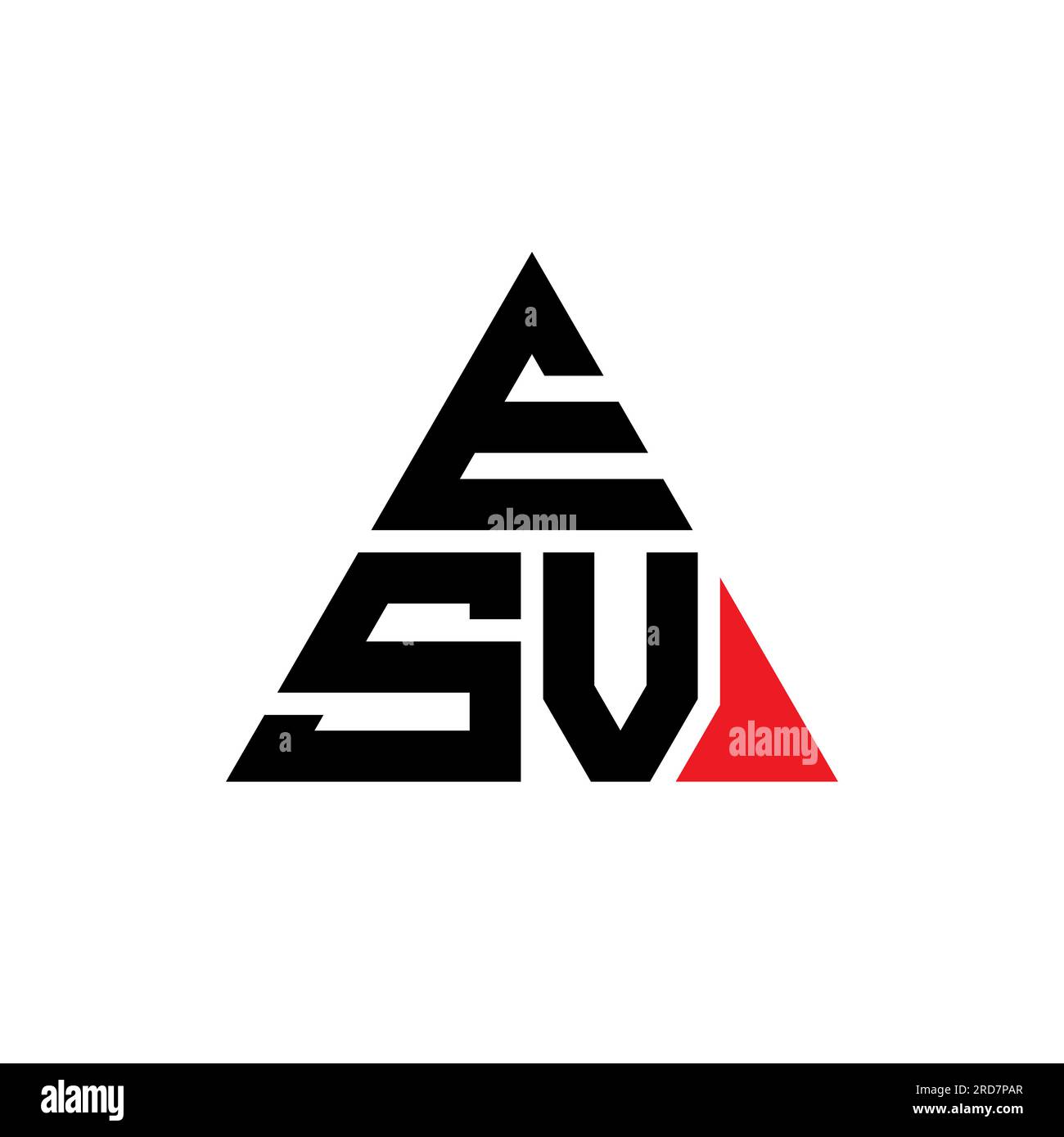 ESV triangle letter logo design with triangle shape. ESV triangle logo ...