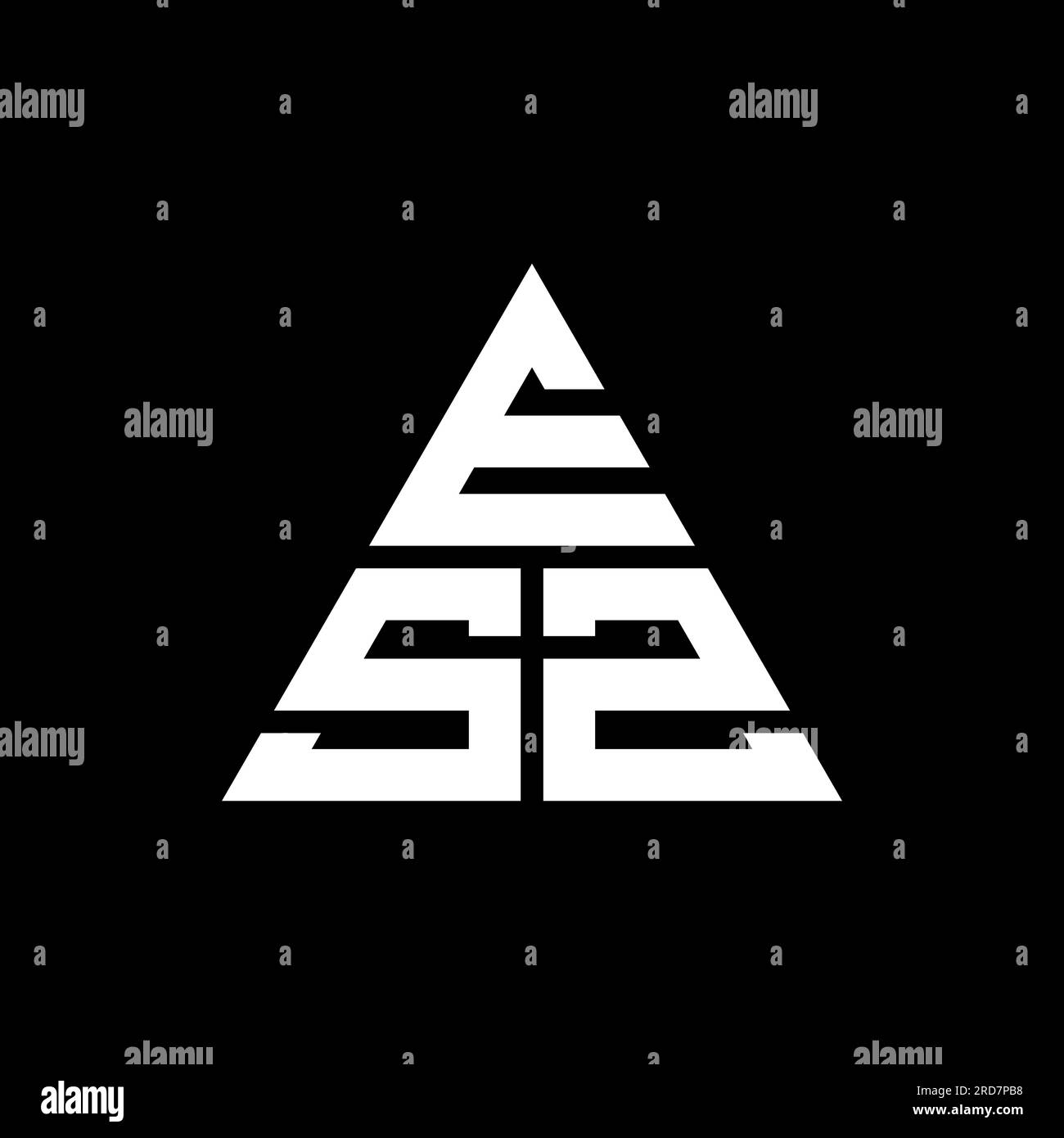 ESZ triangle letter logo design with triangle shape. ESZ triangle logo ...