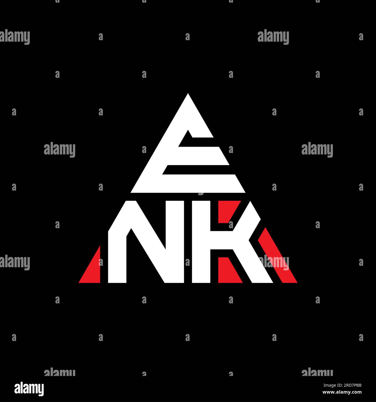 ENK triangle letter logo design with triangle shape. ENK triangle logo ...