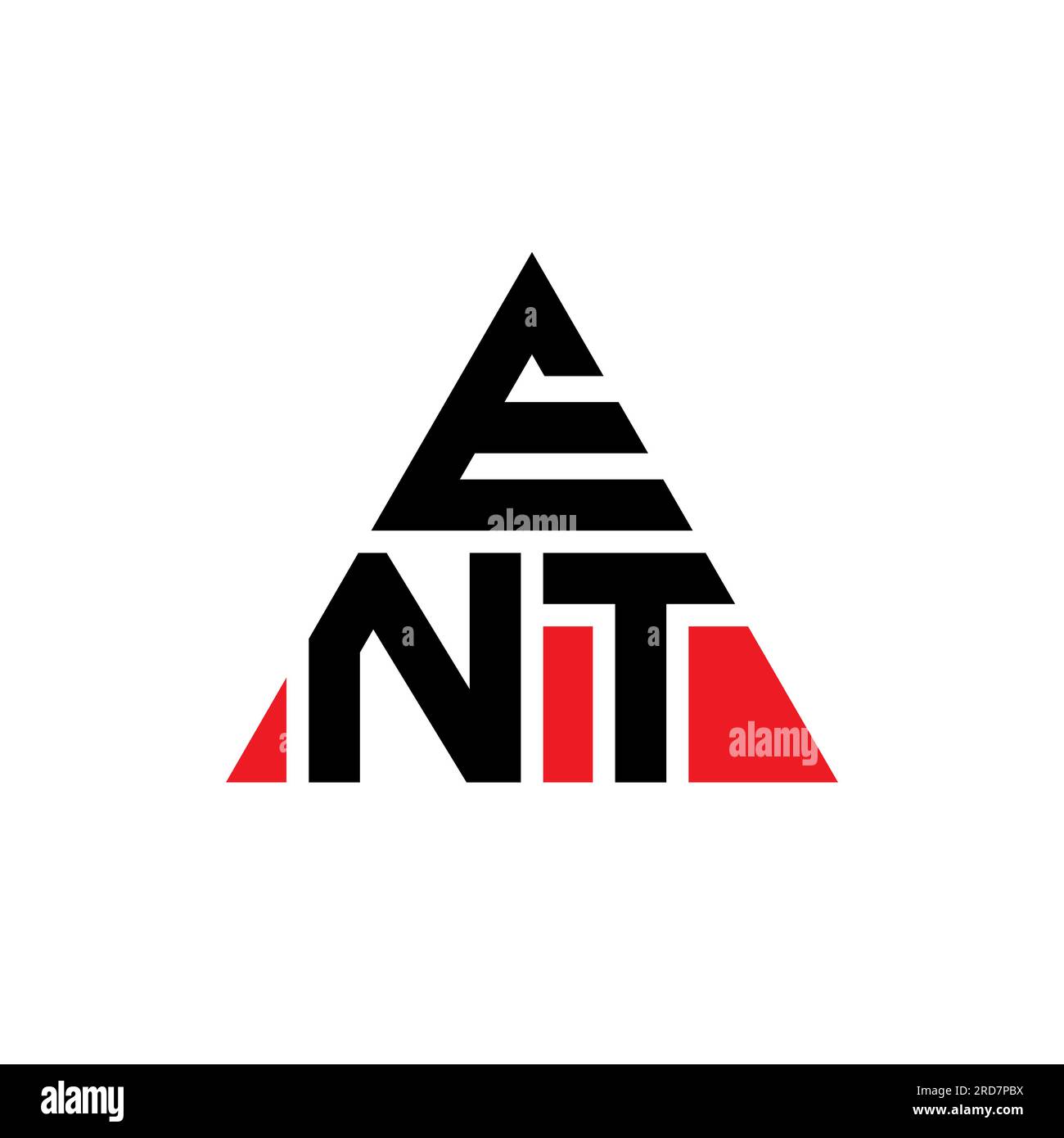 ENT triangle letter logo design with triangle shape. ENT triangle logo ...