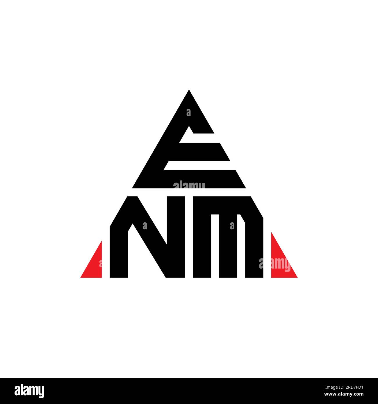 ENM triangle letter logo design with triangle shape. ENM triangle logo ...