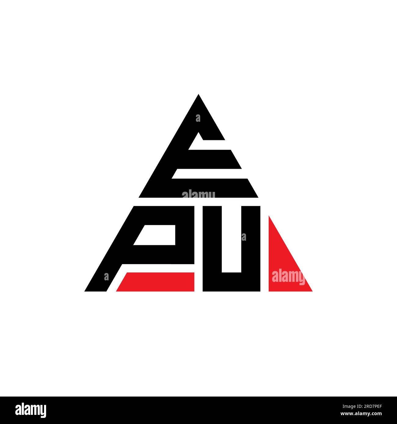 EPU triangle letter logo design with triangle shape. EPU triangle logo ...
