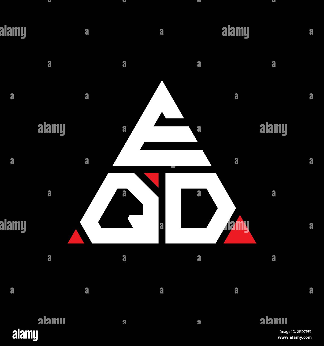 EQD triangle letter logo design with triangle shape. EQD triangle logo ...