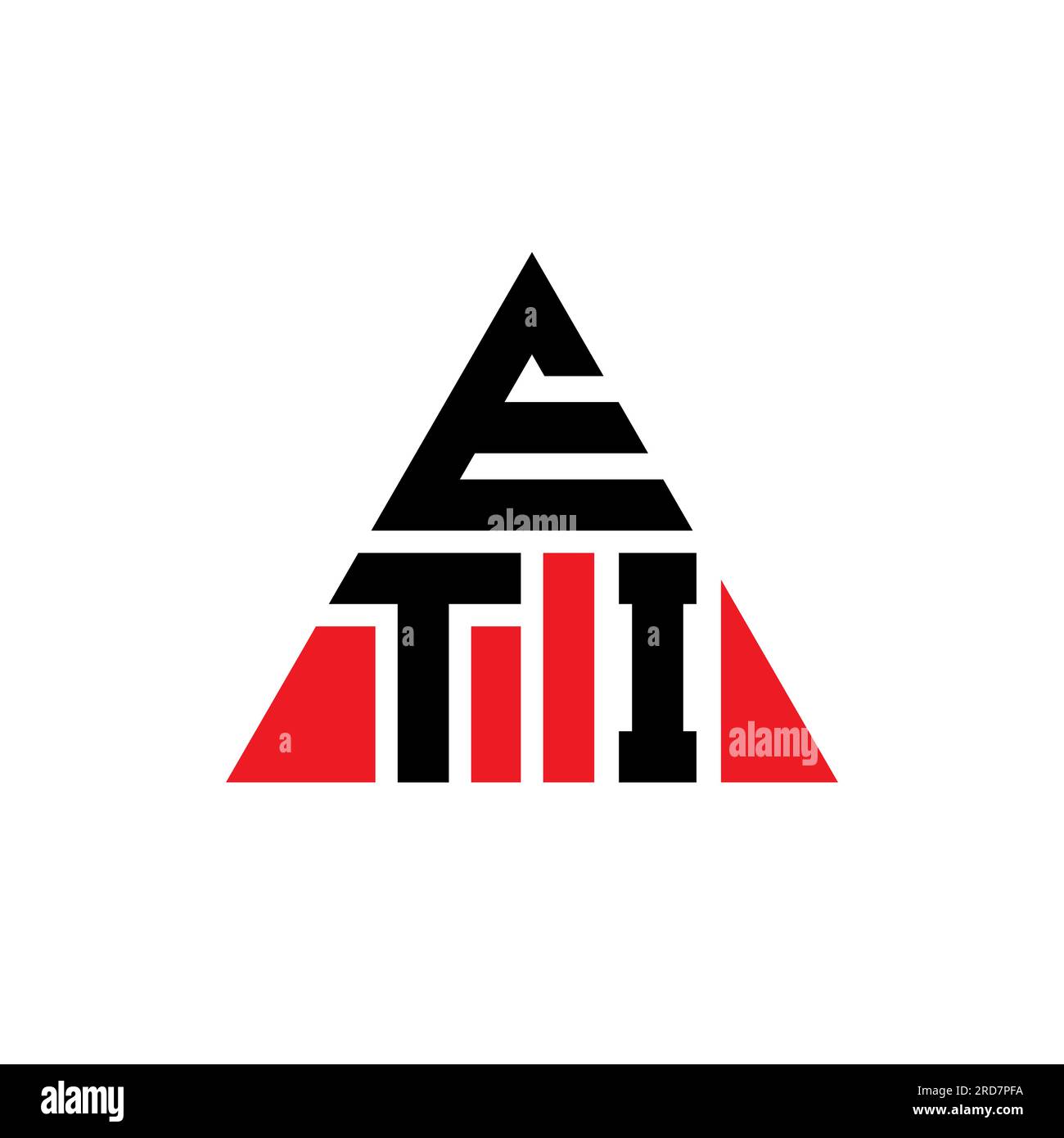 ETI triangle letter logo design with triangle shape. ETI triangle logo ...