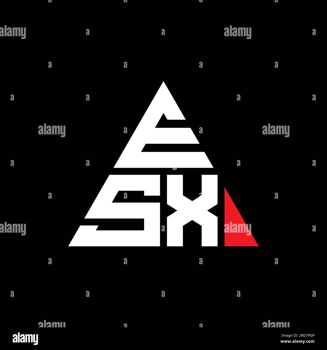 ESX triangle letter logo design with triangle shape. ESX triangle logo ...
