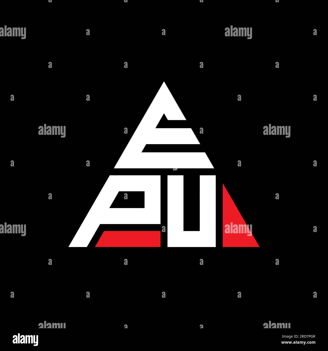 EPU triangle letter logo design with triangle shape. EPU triangle logo ...