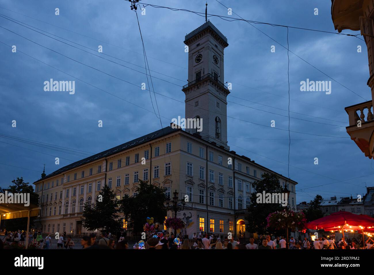 Panorama lviv in evening hi-res stock photography and images - Alamy