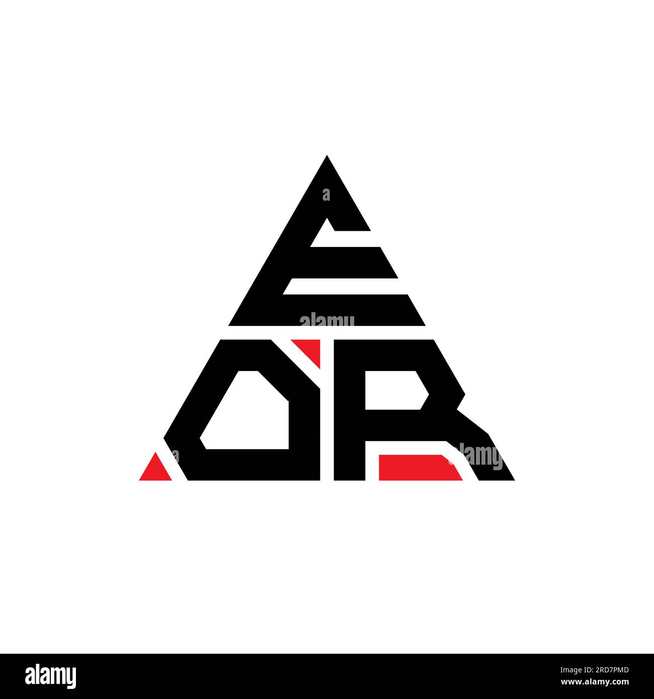 EOR triangle letter logo design with triangle shape. EOR triangle logo design monogram. EOR ...