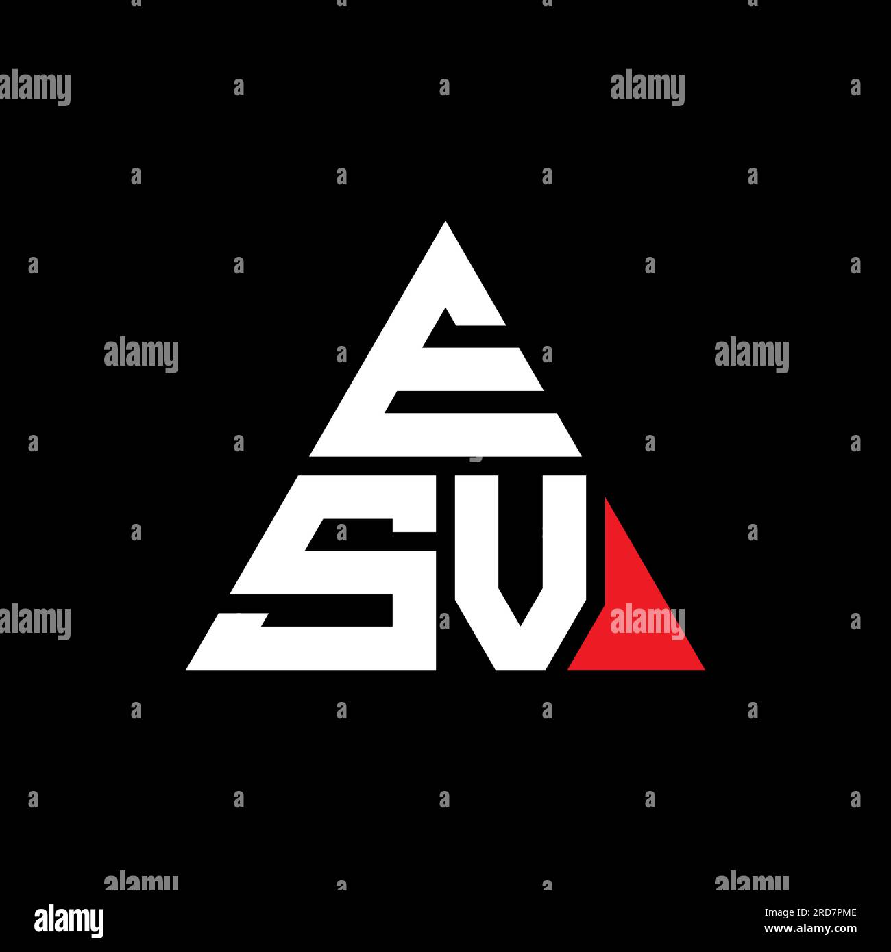 ESV triangle letter logo design with triangle shape. ESV triangle logo ...