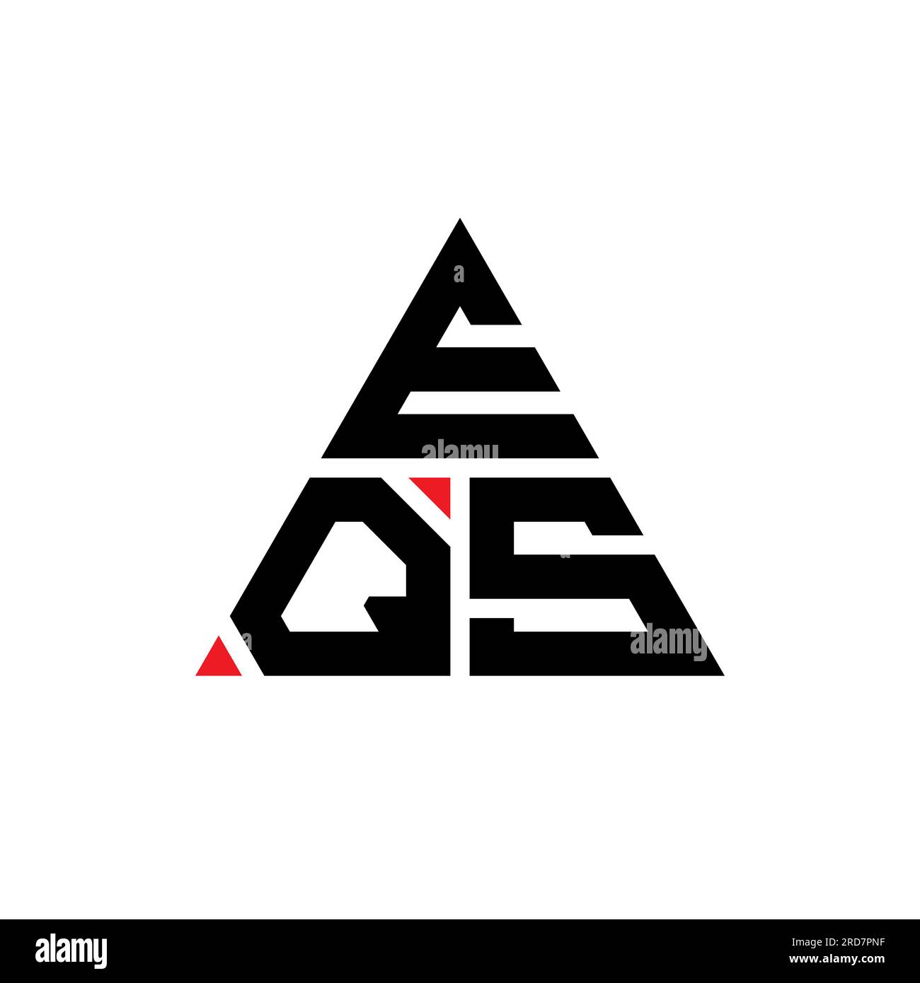 EQS triangle letter logo design with triangle shape. EQS triangle logo ...