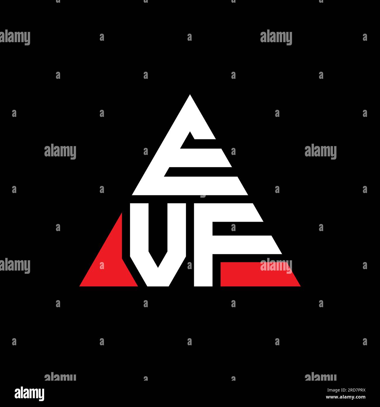 EVF triangle letter logo design with triangle shape. EVF triangle logo ...
