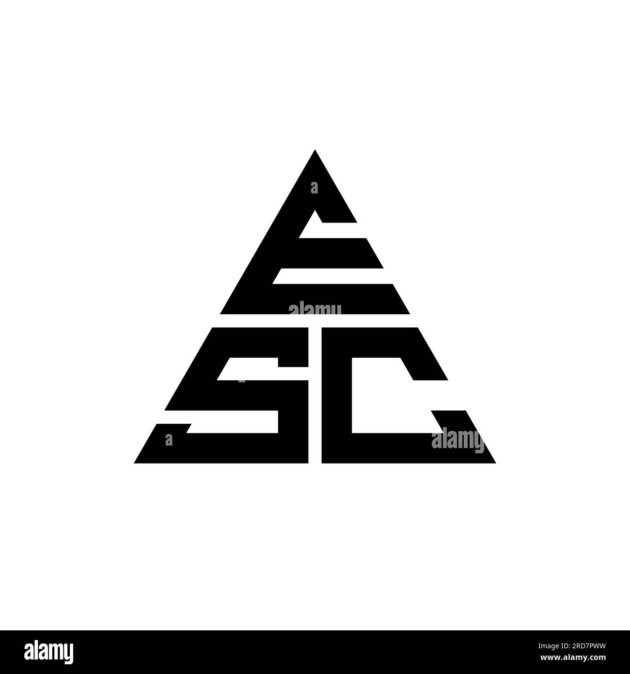 ESC triangle letter logo design with triangle shape. ESC triangle logo ...